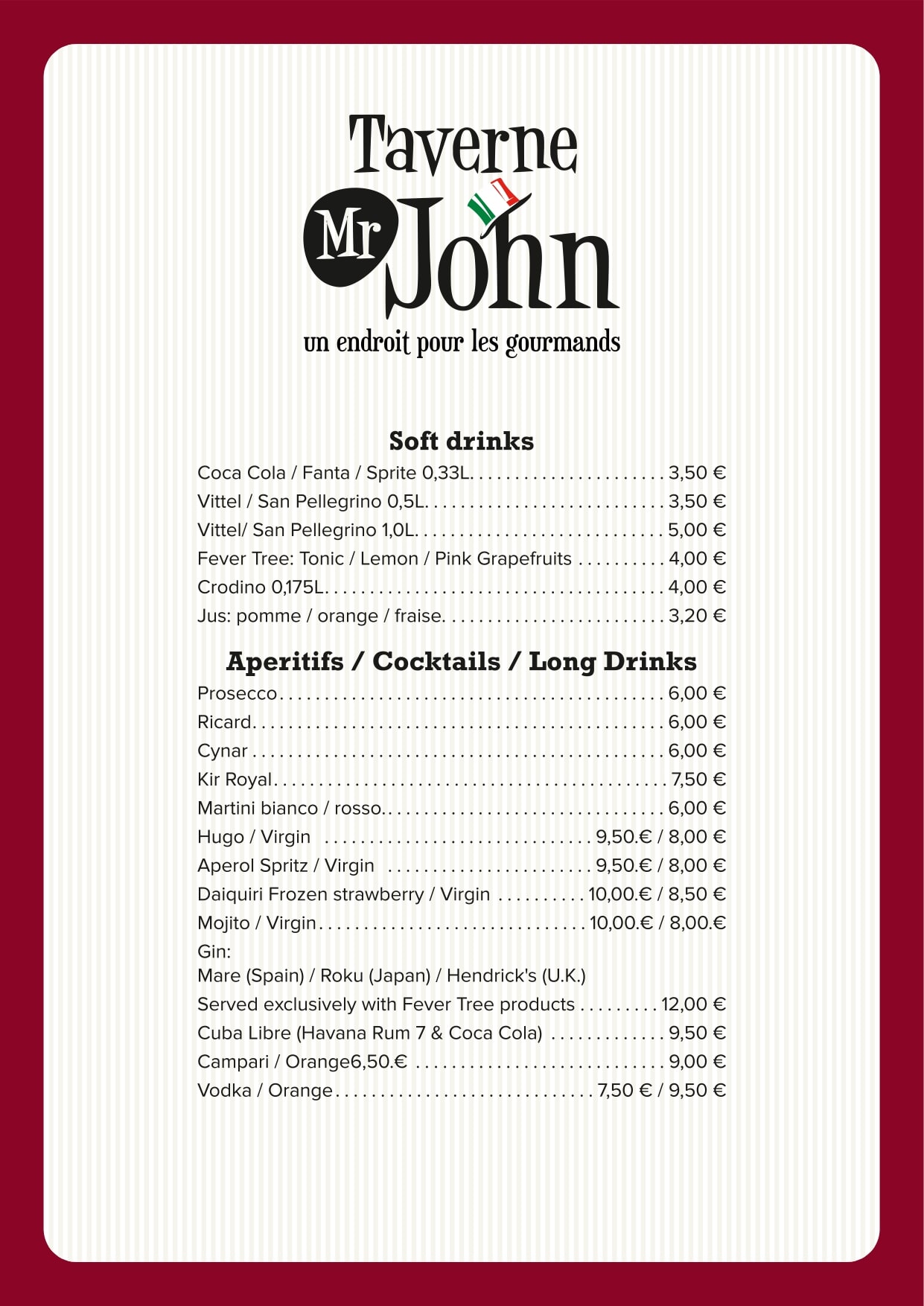 QR – Taverne mr. John